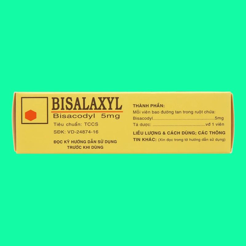 Thuốc Bisalaxyl 5mg điều trị tình trạng táo bón, sử dụng chuẩn bị X ...