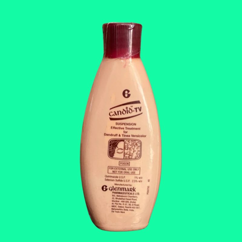 Thuốc Candid-TV Glenmark 60ml điều trị gàu, viêm da tiết bã và lang ben