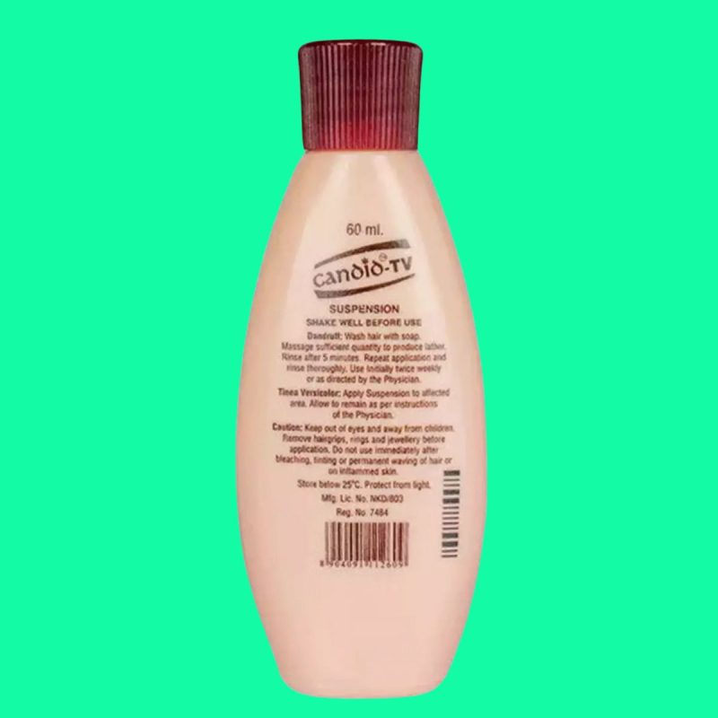 Thuốc Candid-TV Glenmark 60ml điều trị gàu, viêm da tiết bã và lang ben