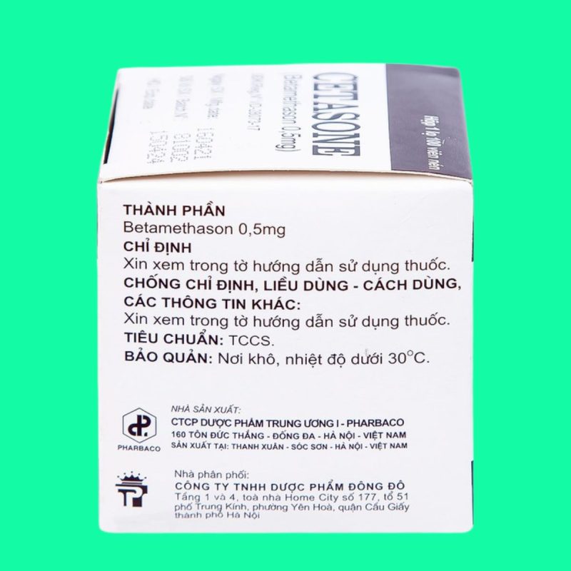 Thuốc Cetasone 0.5mg có tác dụng điều trị thấp khớp, dị ứng, viêm da