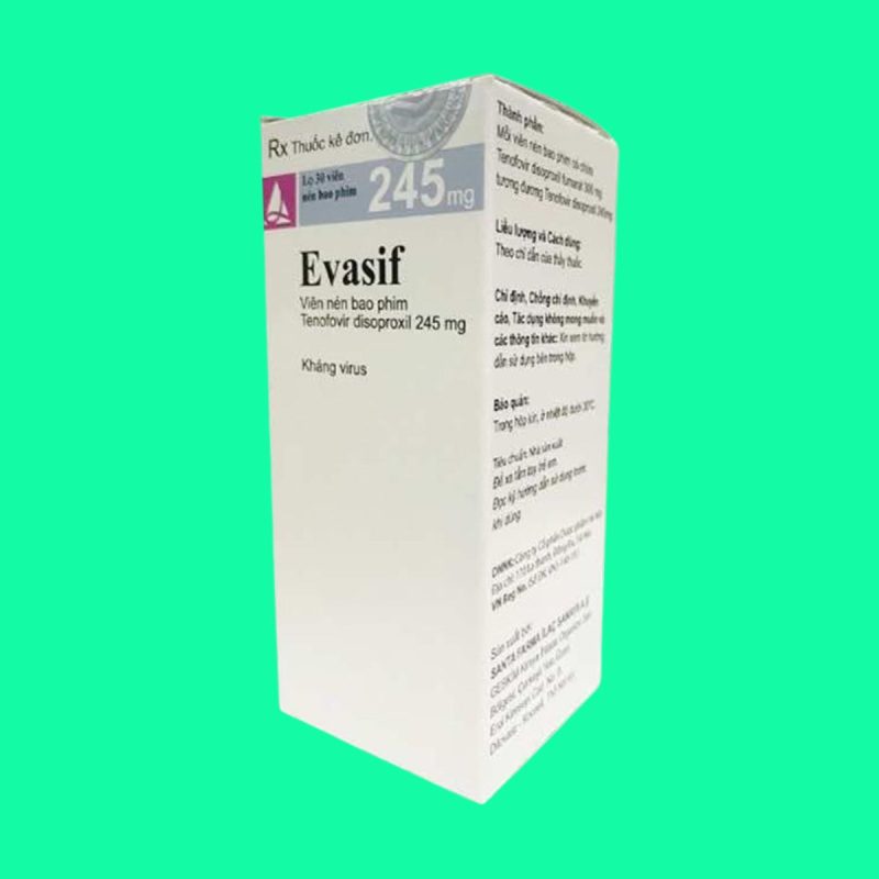 Thuốc Evasif 245mg điều trị viêm gan B mạn tính ở người trưởng thành