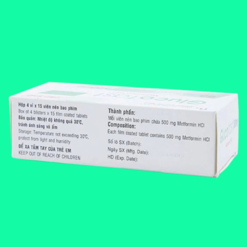 Thuốc Glucofast 500mg có tác dụng điều trị tiểu đường típ 2