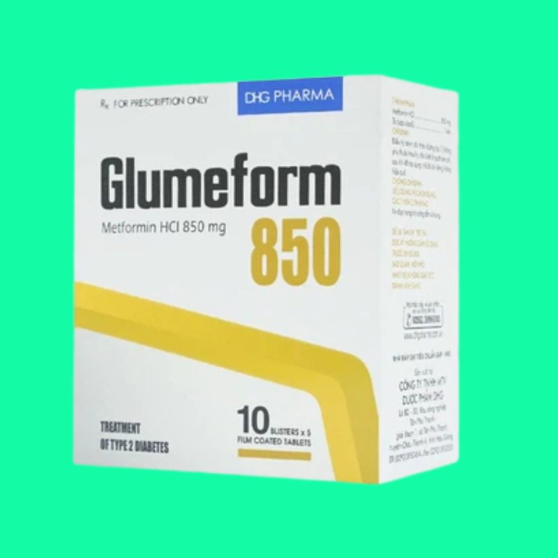 Thuốc Glumeform 850 điều trị đái tháo đường không phụ thuộc insulin