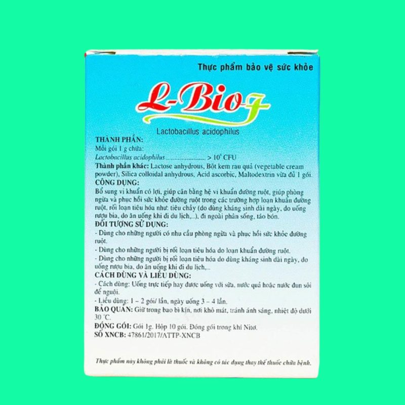 Men vi sinh L-Bio-F 1g bổ sung lợi khuẩn cân bằng hệ vi sinh đường ruột