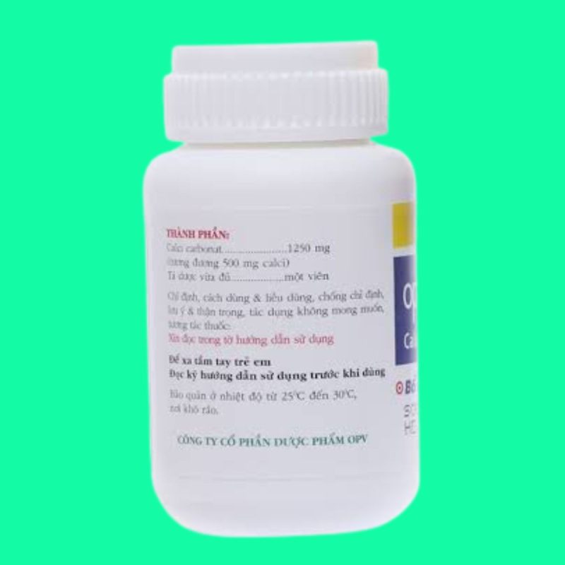 Thuốc Opecalcium 1250mg có tác dụng bổ sung calci cho cơ thể