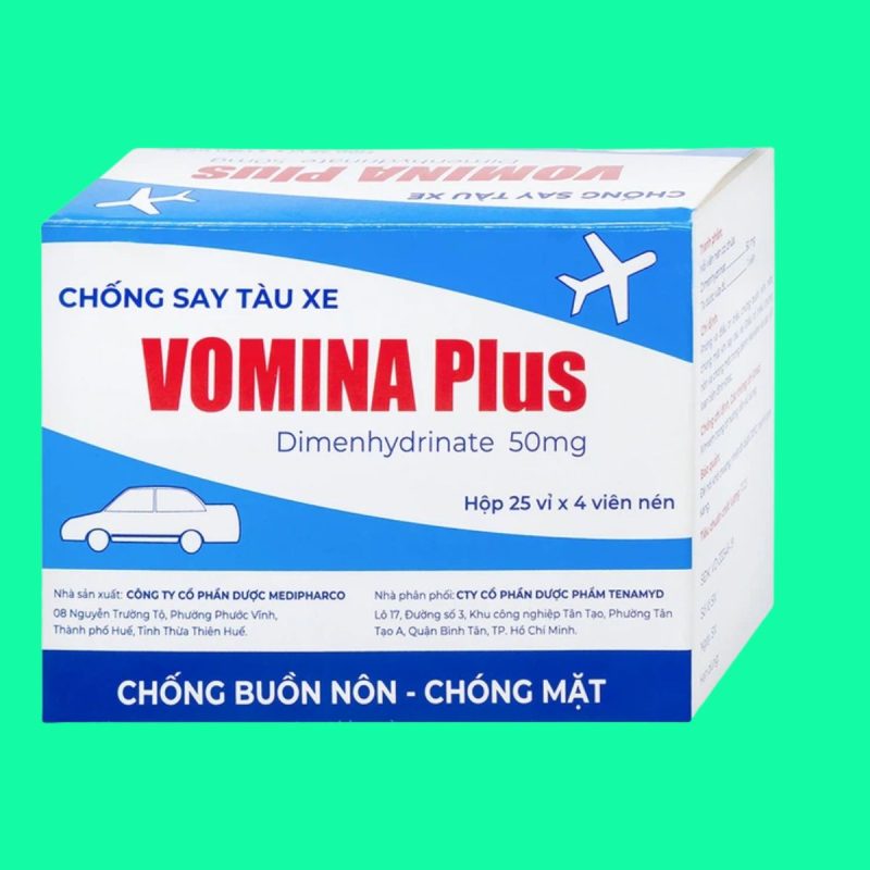 Thuốc Vomina Plus 50mg phòng ngừa và điều trị triệu chứng buồn nôn, nôn