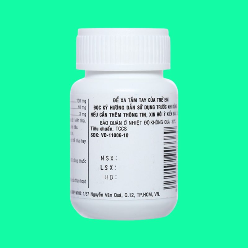 Carbomint điều trị đầy hơi, khó tiêu, hỗ trợ điều trị tiêu chảy