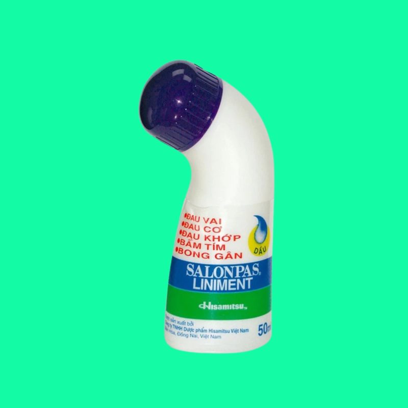 Dầu Salonpas Liniment 50ml giảm đau, kháng viêm các cơn đau vai, đau cơ