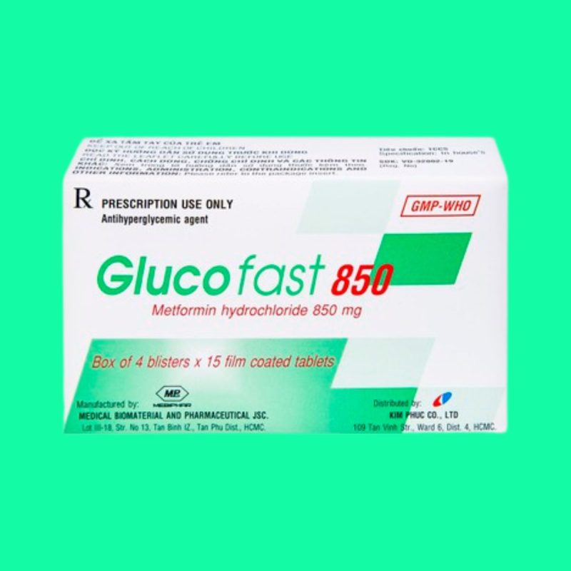 Thuốc Glucofast 850 điều trị tiểu đường không phụ thuộc insulin
