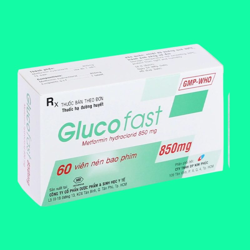 Thuốc Glucofast 850 điều trị tiểu đường không phụ thuộc insulin