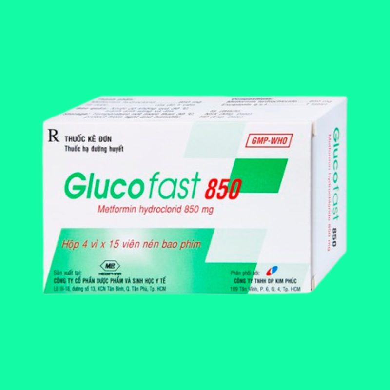 Thuốc Glucofast 850 điều trị tiểu đường không phụ thuộc insulin