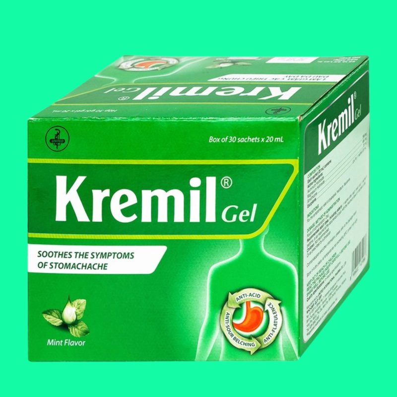 Thuốc Kremil Gel gói 20ml giảm loét dạ dày - tá tràng, viêm thực quản