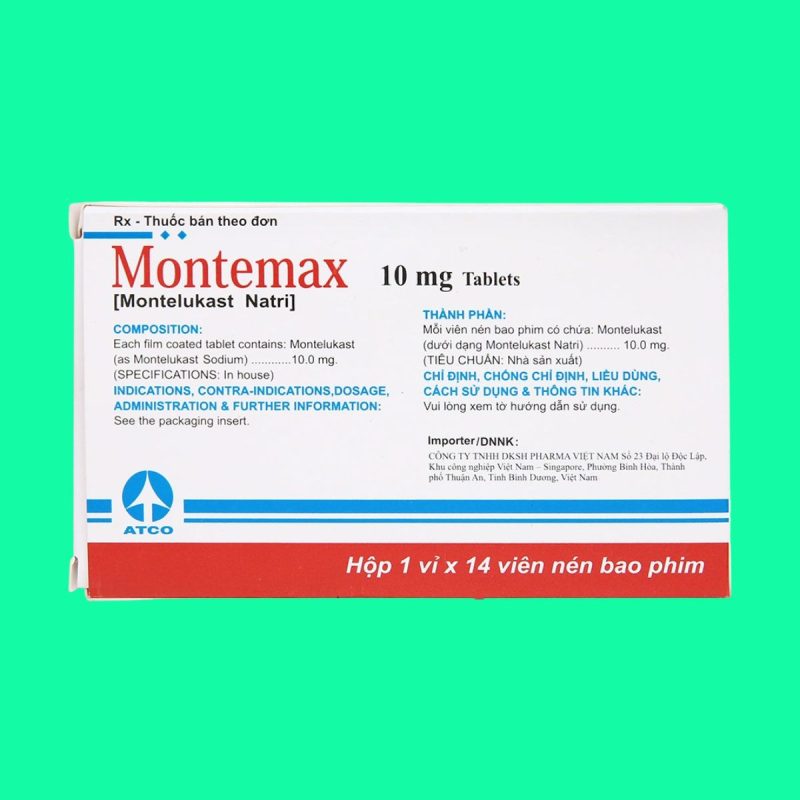 Thuốc Montemax 10mg tablets điều trị tình trạng hen phế quản mạn tính