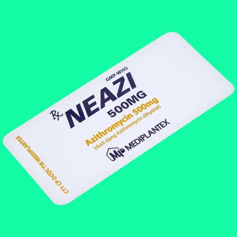 Thuốc Neazi 500mg điều trị nhiễm khuẩn đường hô hấp, da và mô mềm