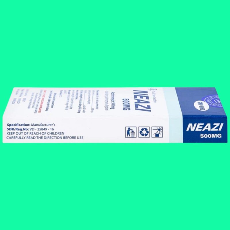 Thuốc Neazi 500mg điều trị nhiễm khuẩn đường hô hấp, da và mô mềm