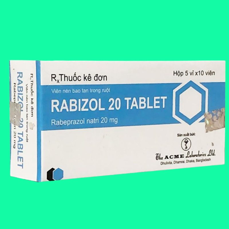 Thuốc Rabizol 20 Tablet điều trị loét dạ dày tá tràng đang tiến triển