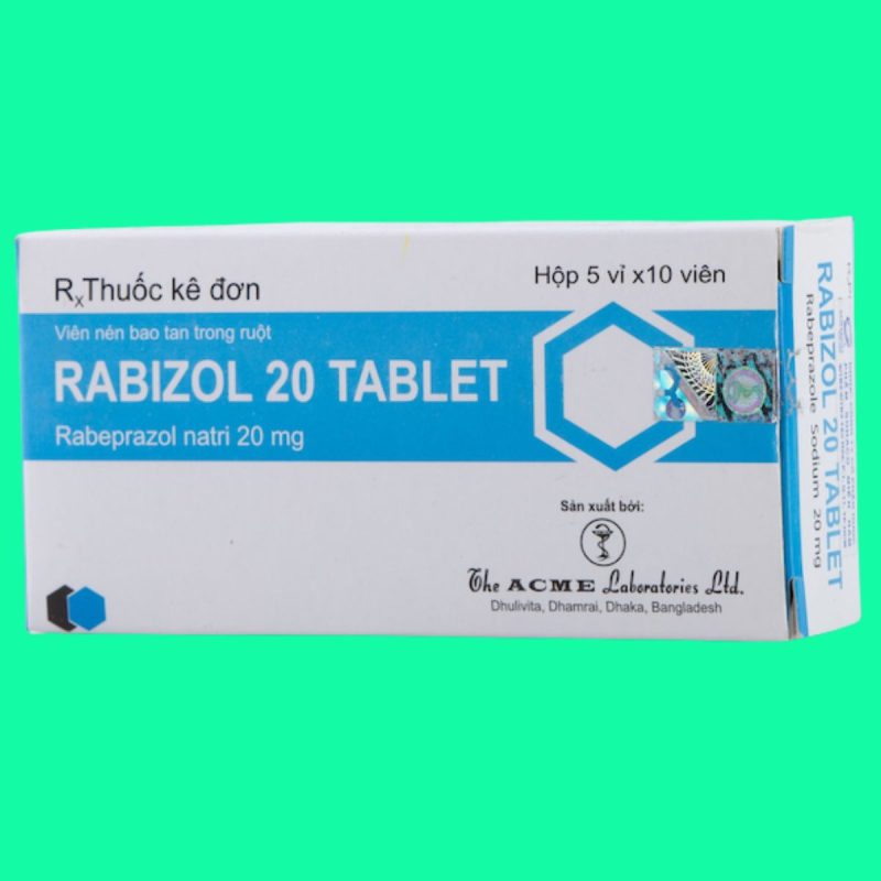 Thuốc Rabizol 20 Tablet điều trị loét dạ dày tá tràng đang tiến triển