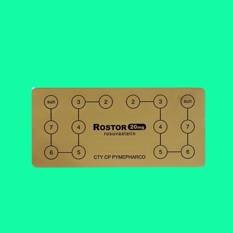 Thuốc Rostor 20 điều trị tình trạng tăng cholesterol máu nguyên phát