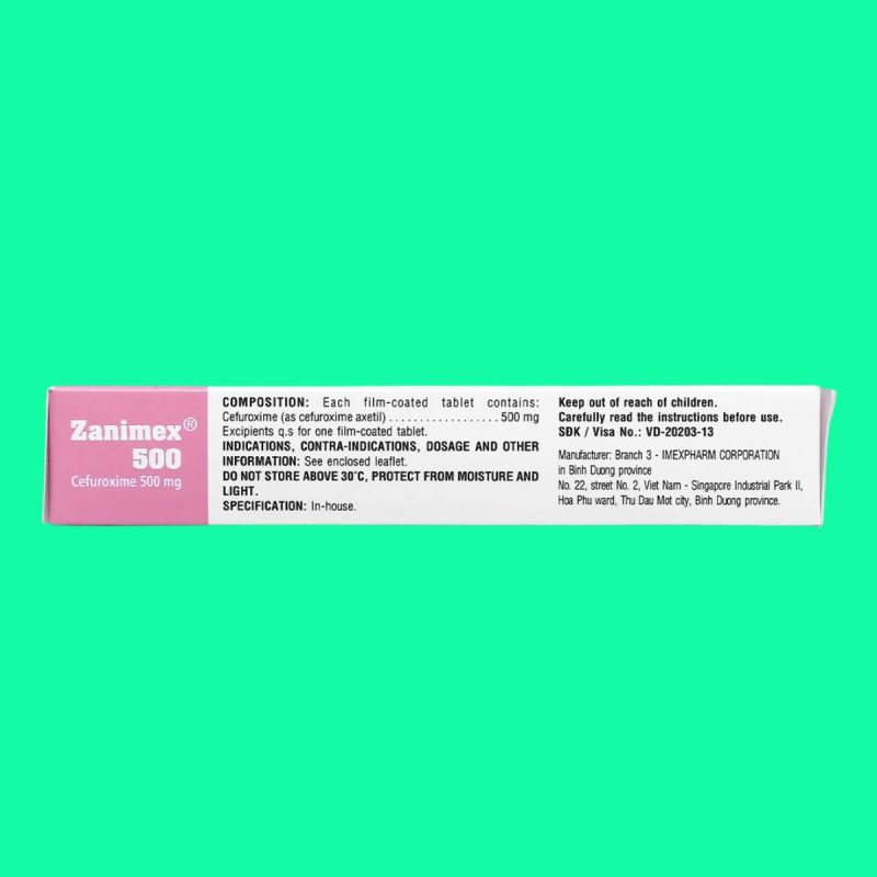 Thuốc Zanimex 500mg – Thuốc kháng sinh điều trị nhiễm khuẩn.