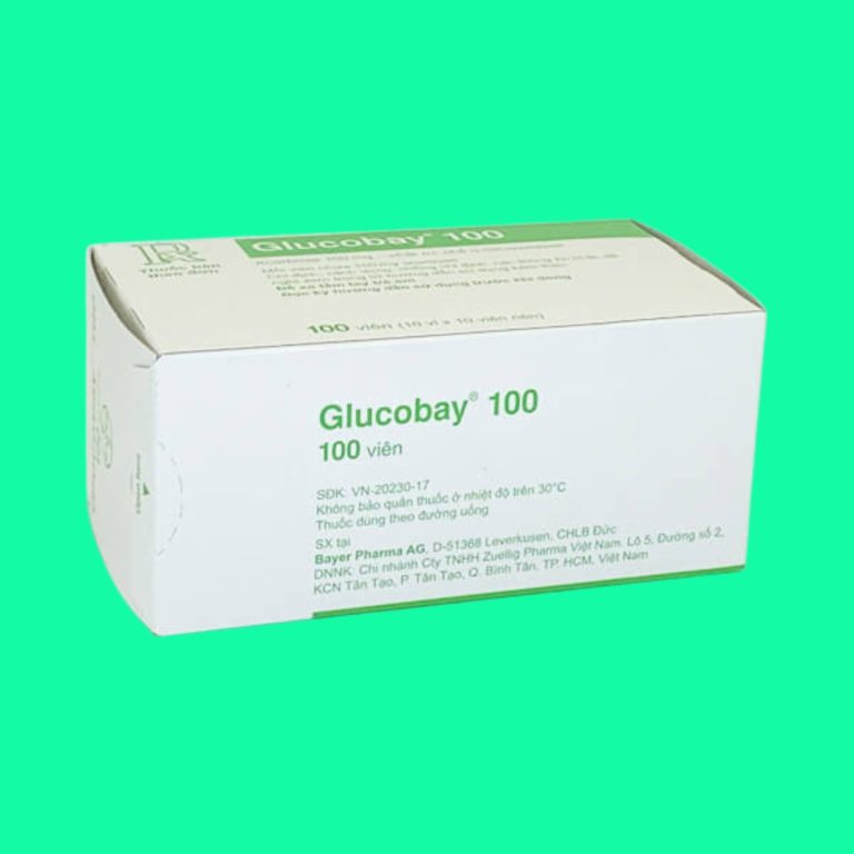 Thuốc Glucobay 100mg điều trị đái tháo đường kết hợp chế độ ăn kiêng