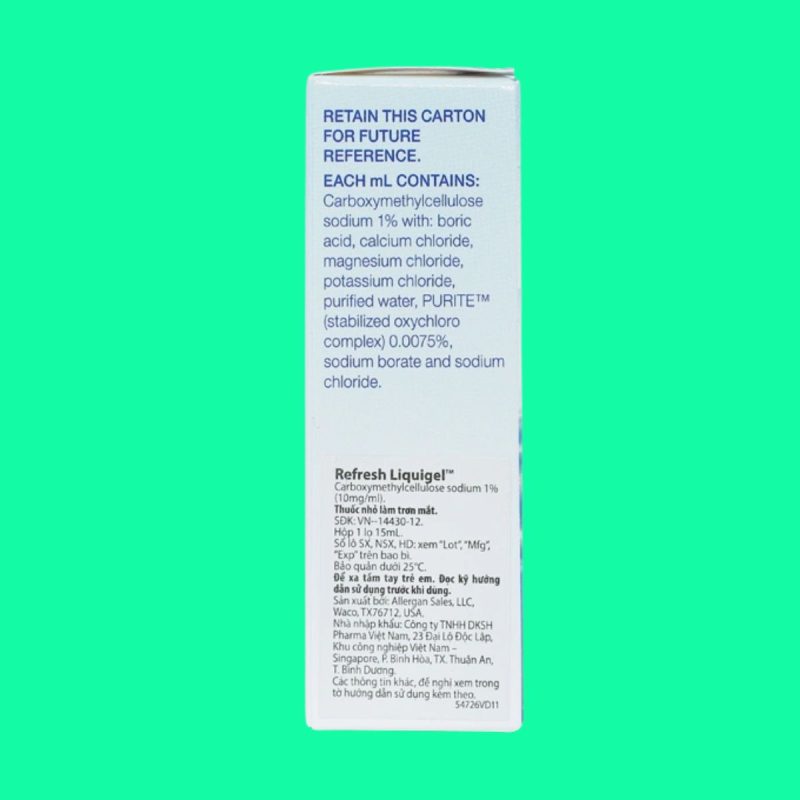 Thuốc Refresh Liquigel cải thiện triệu chứng khó chịu và kích ứng ở mắt