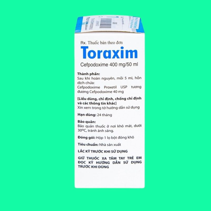 Thuốc Toraxim 400mg/50ml điều trị viêm mô tế bào, áp xe, mụn nhọt