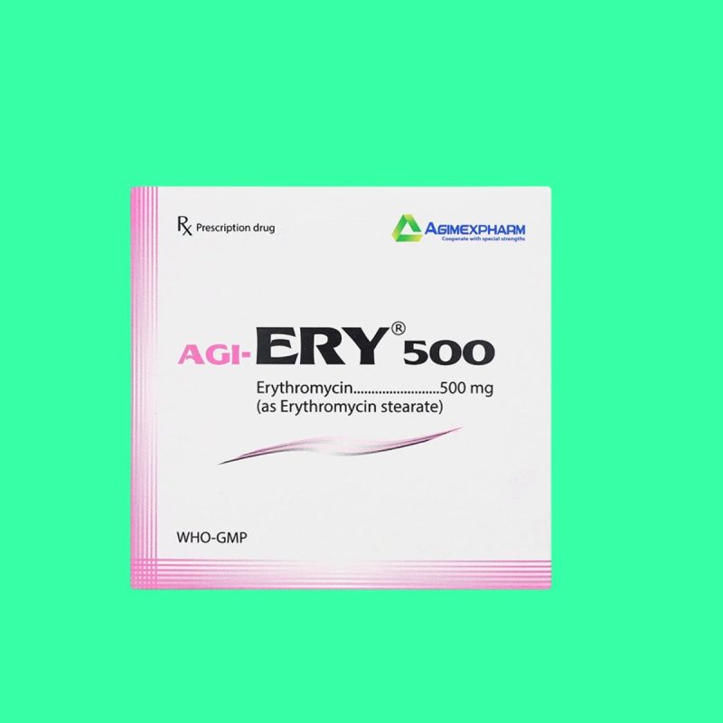 Thuốc Agi-Ery 500mg điều trị nhiễm khuẩn do chủng vi khuẩn nhạy cảm