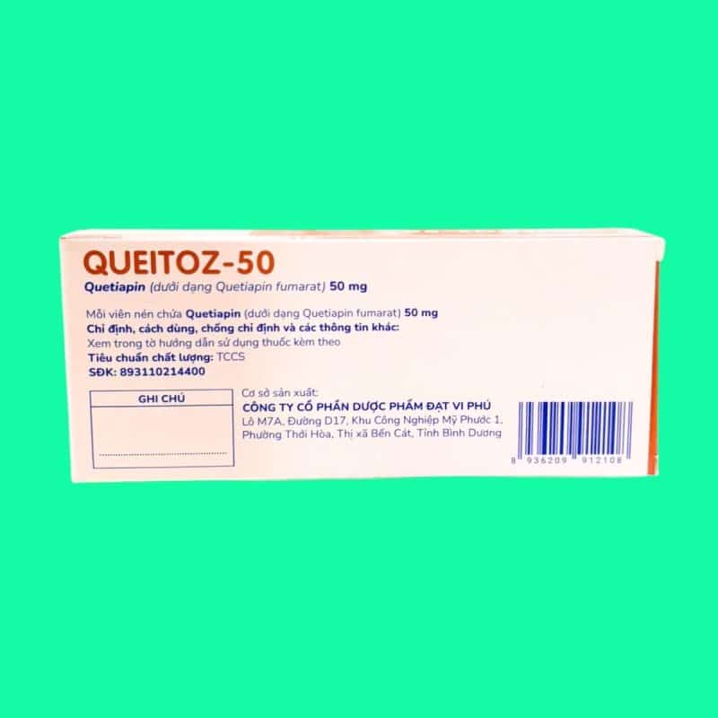 Thuốc Queitoz 50: Điều trị các tình trạng rối loạn lưỡng cực - Dược sĩ ...